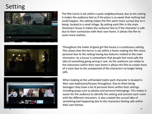Horror film Mise-en-scene analysis | PPT