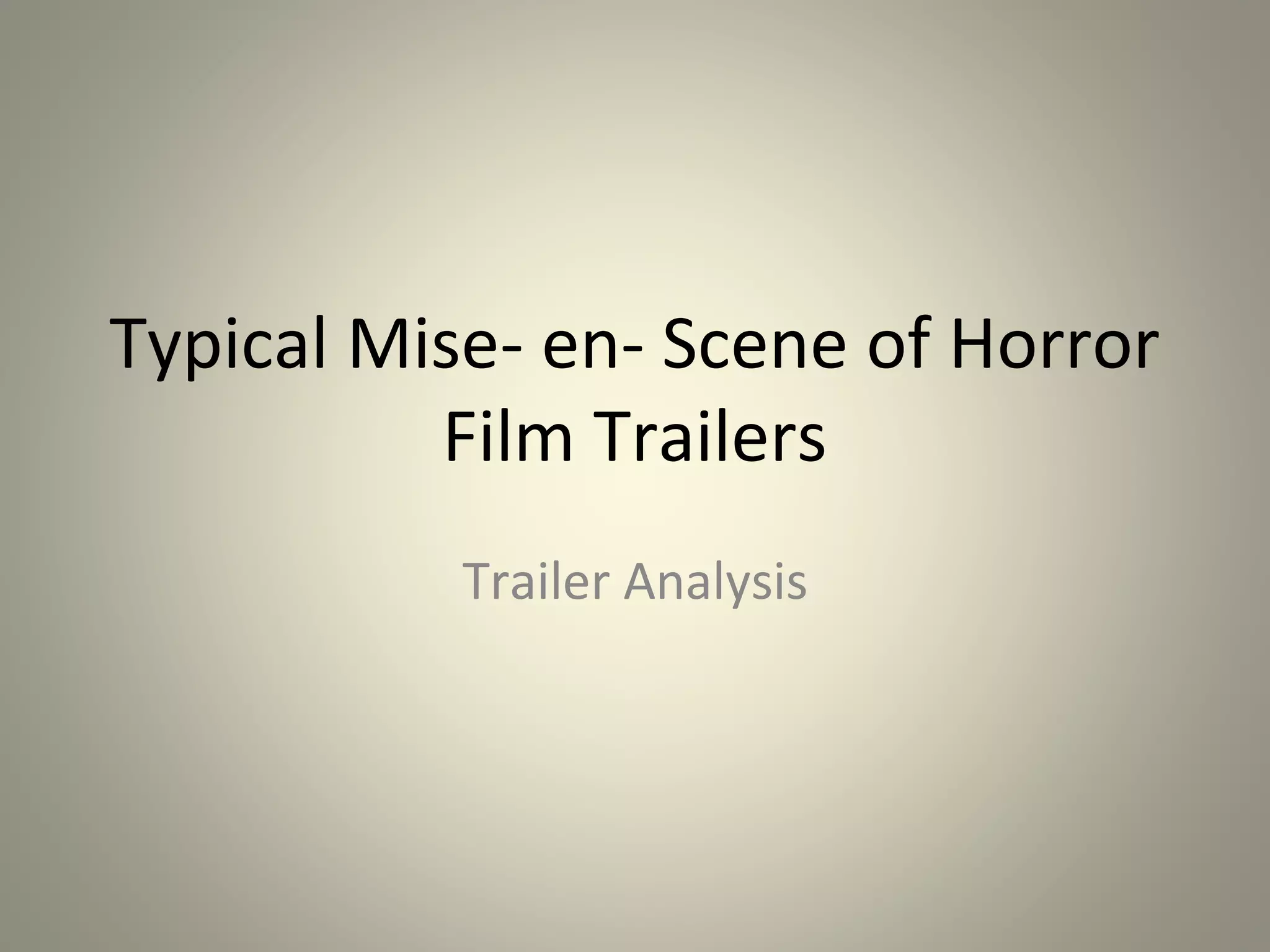 Mise en- scene Analysis | PPTX