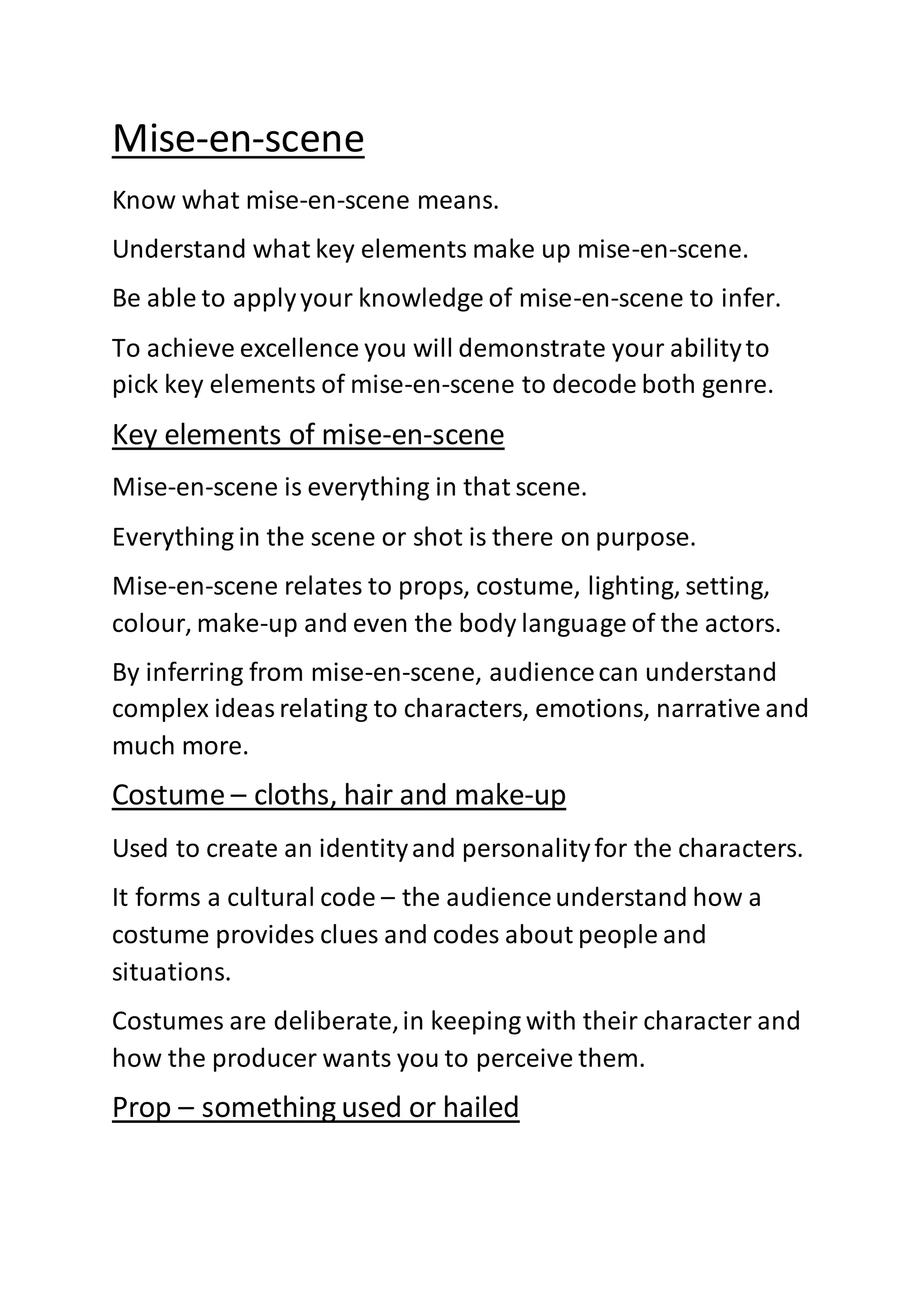 Mise en-scene | DOCX