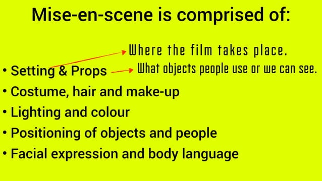 Film Language: Mise-En-Scene explanation and examples. | PDF | Makeup ...