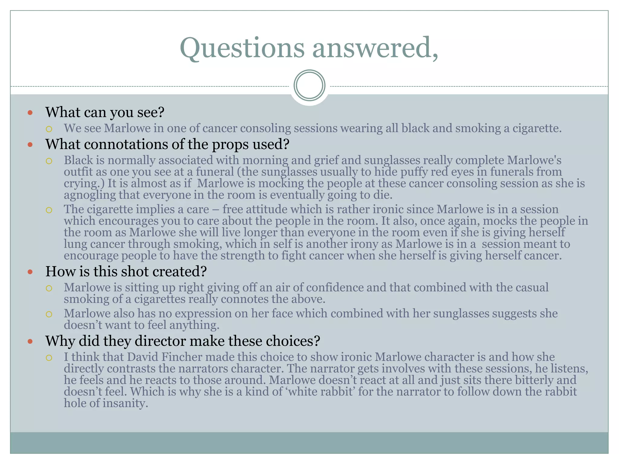 Mise en-scene in fight club | PPTX