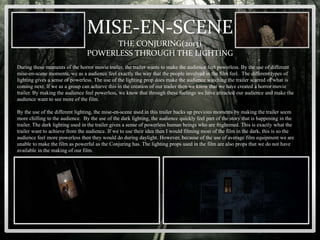 Mise en-scene in horror movies | PPTX