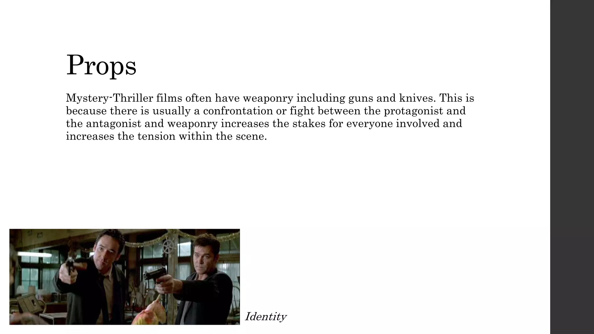 Mise-en-scene in the mystery-thriller genre | PPTX