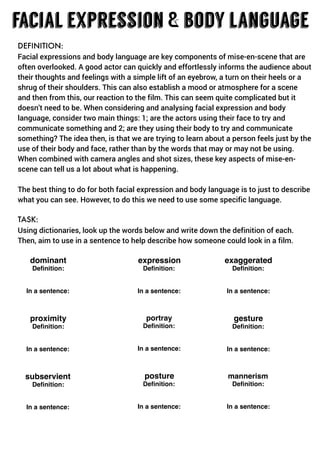 Mise-en-scene introduction and study guide | PDF