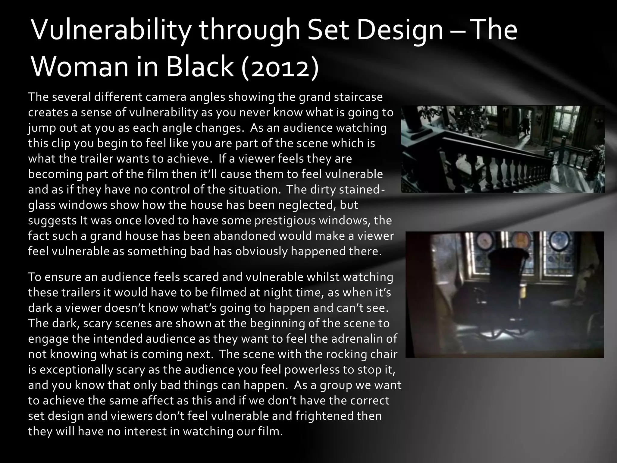 Mise en-scene of 'The Woman in Black' and 'The Conjuring' | PPTX