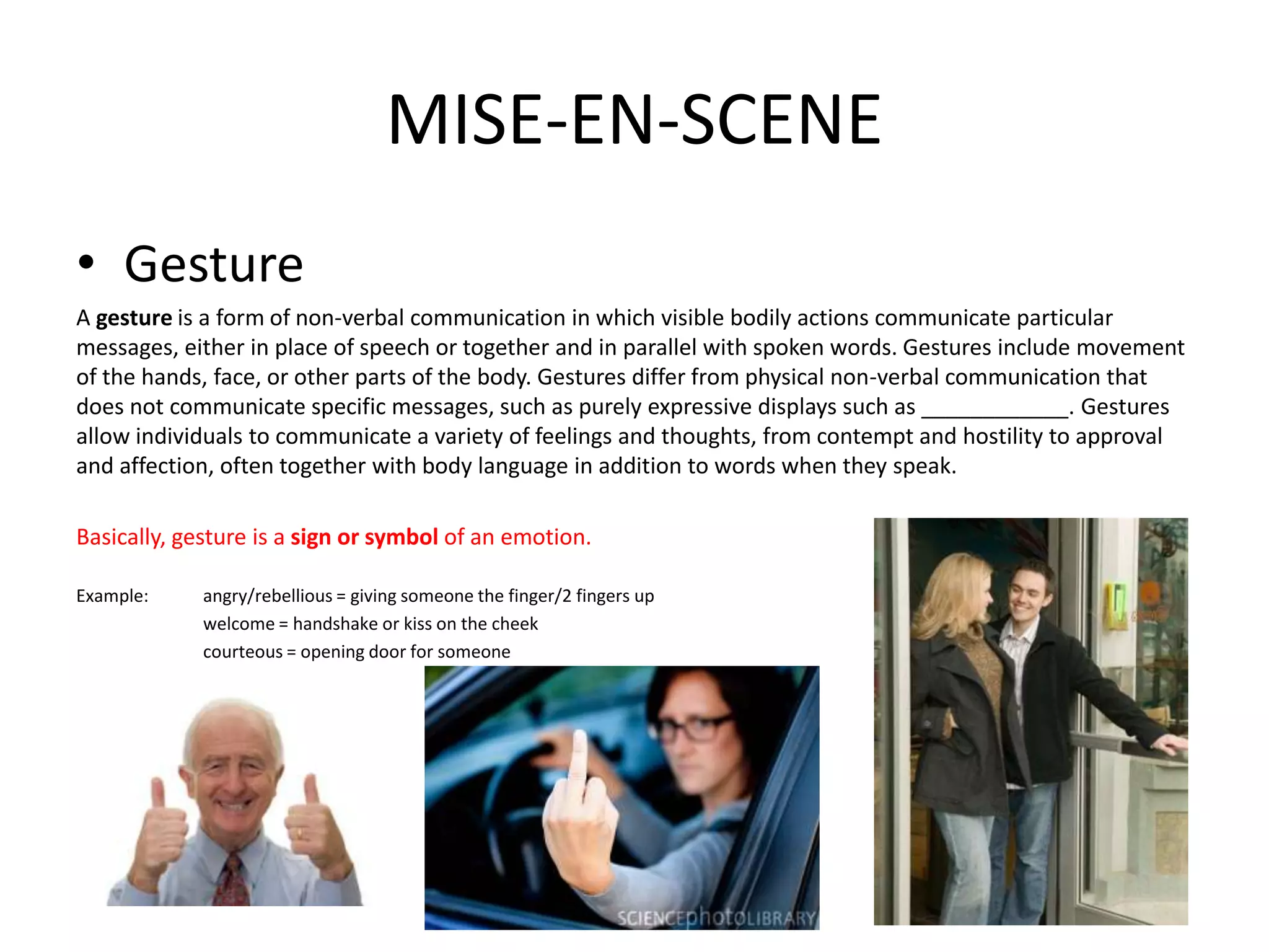 Mise en - scene yr 11 | PPTX