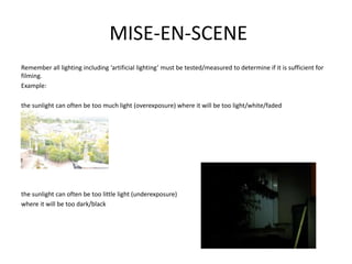MISE EN SCENE terms | PPTX