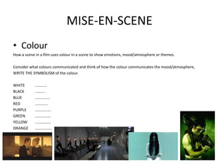 MISE EN SCENE terms | PPTX