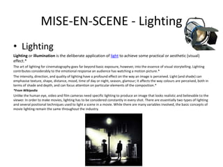 MISE EN SCENE terms | PPTX