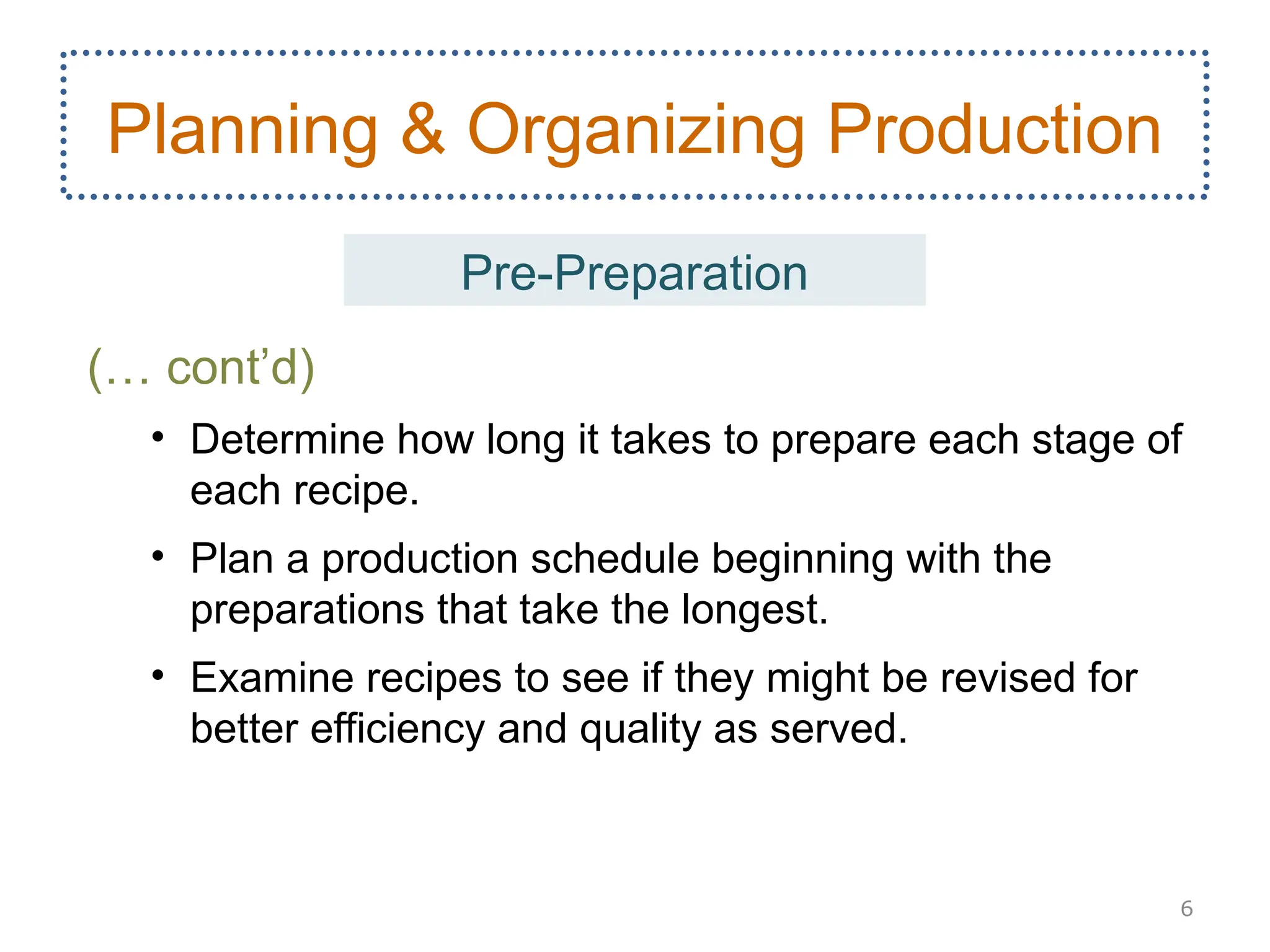 "Mise en place: Organizing ingredients and tools in advance to ensure ...