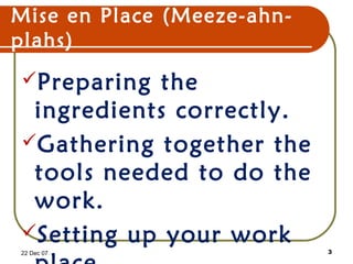 Mise en place (ca) | PPT