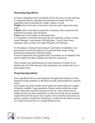 Mise en place student manual | PDF