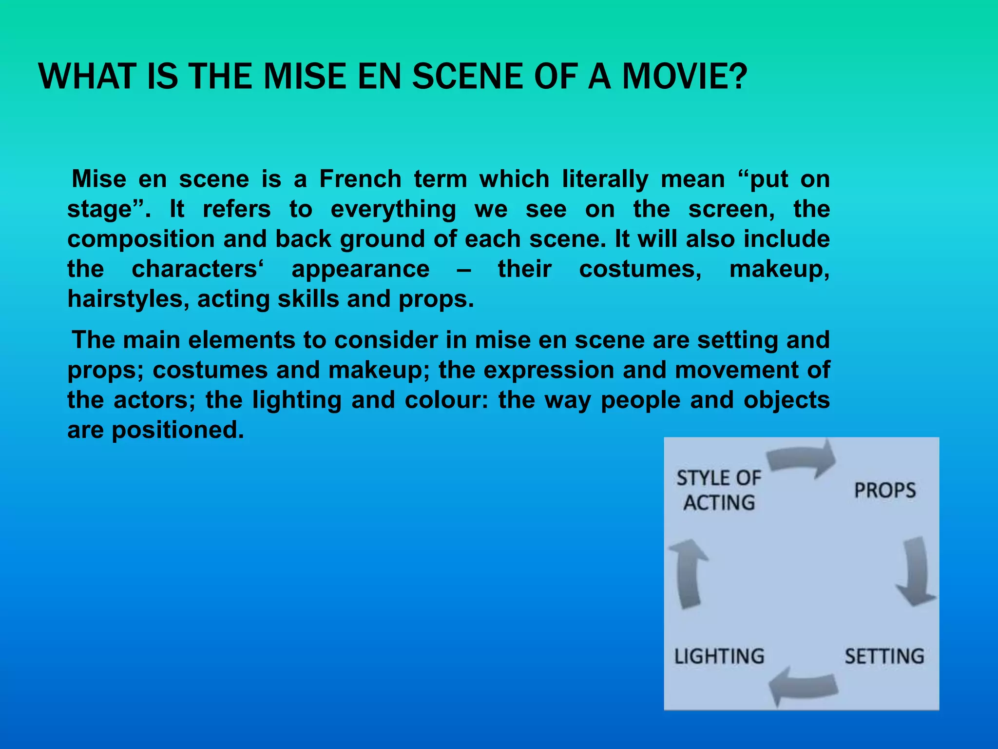 Mise en scene of a movie | PPT