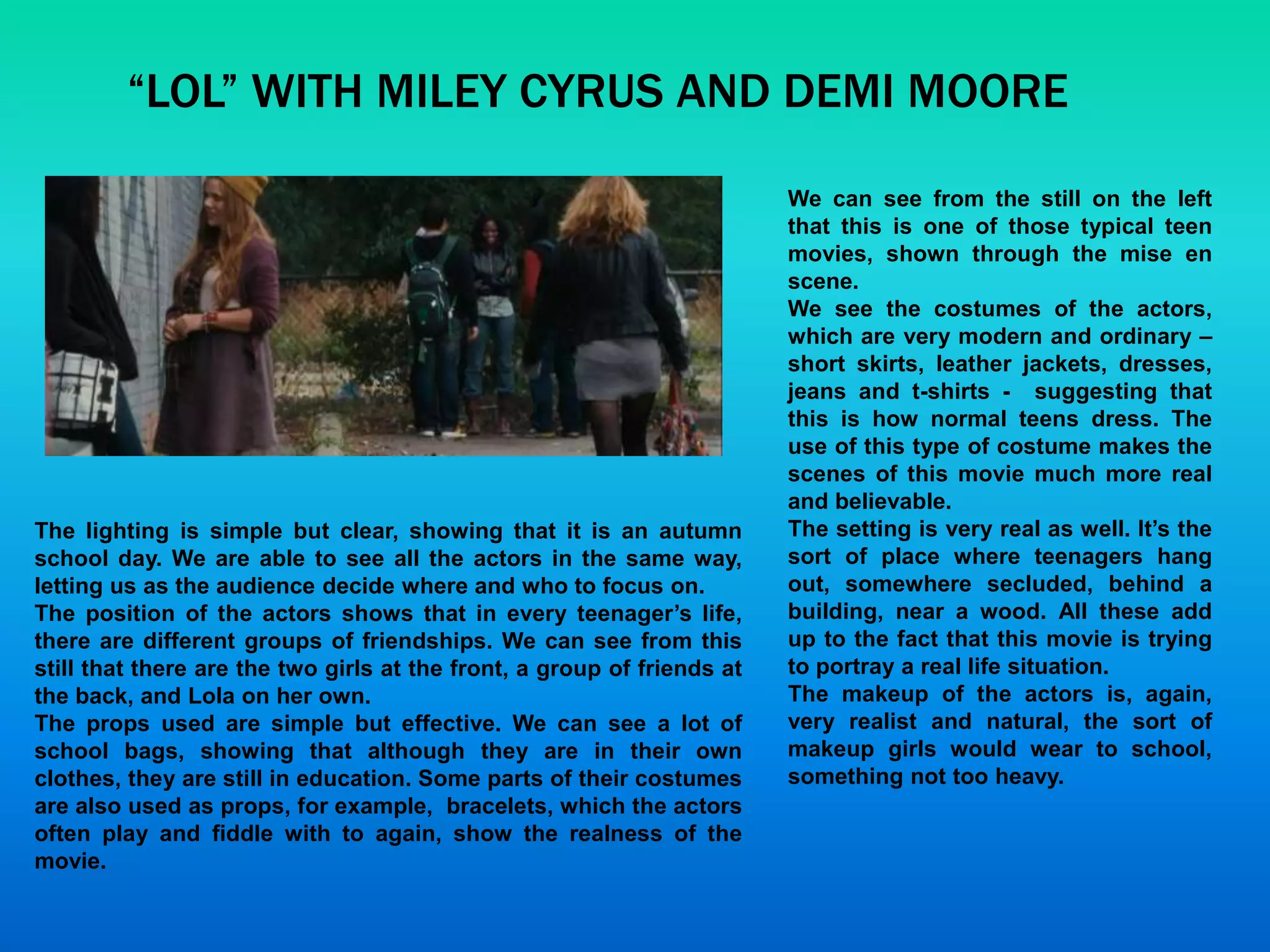 Mise en scene of a movie | PPTX