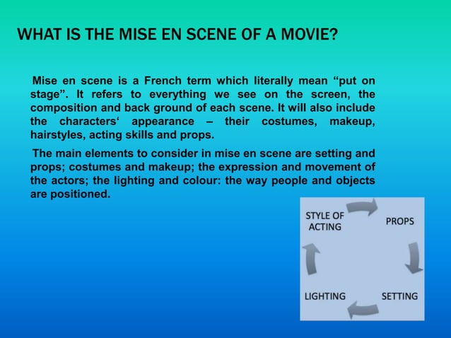 Mise en scene of a movie | PPT