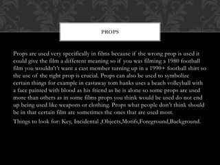 Mise en scene the presentation | PPTX
