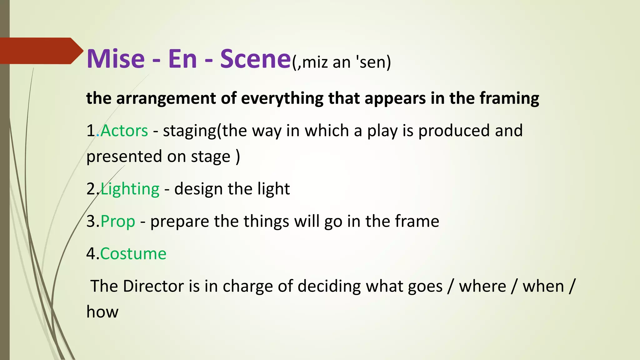 Mise en scene | PPTX | Drama | Genres