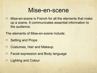 Mise en scene | PPT