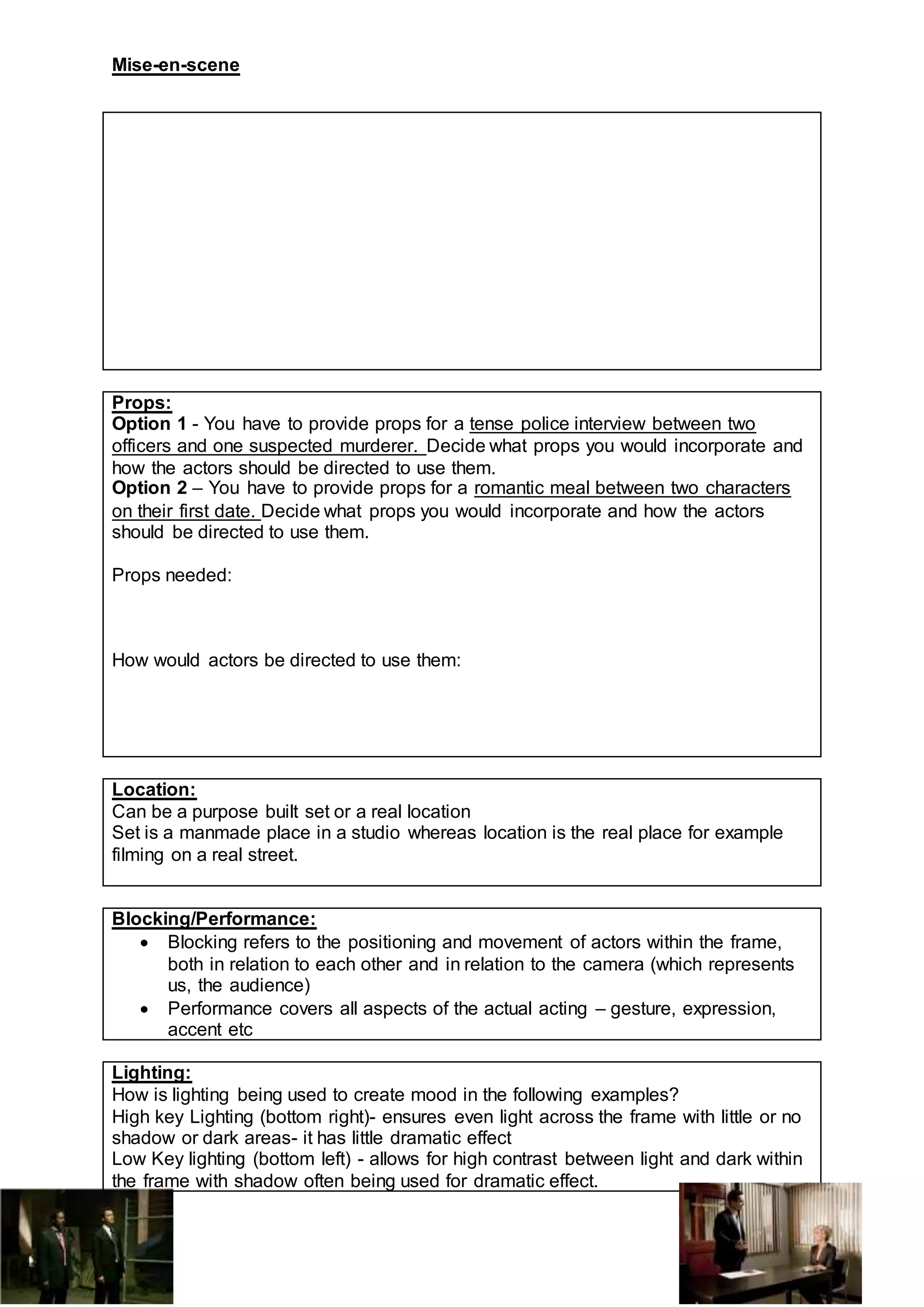 Mise en scene | DOCX