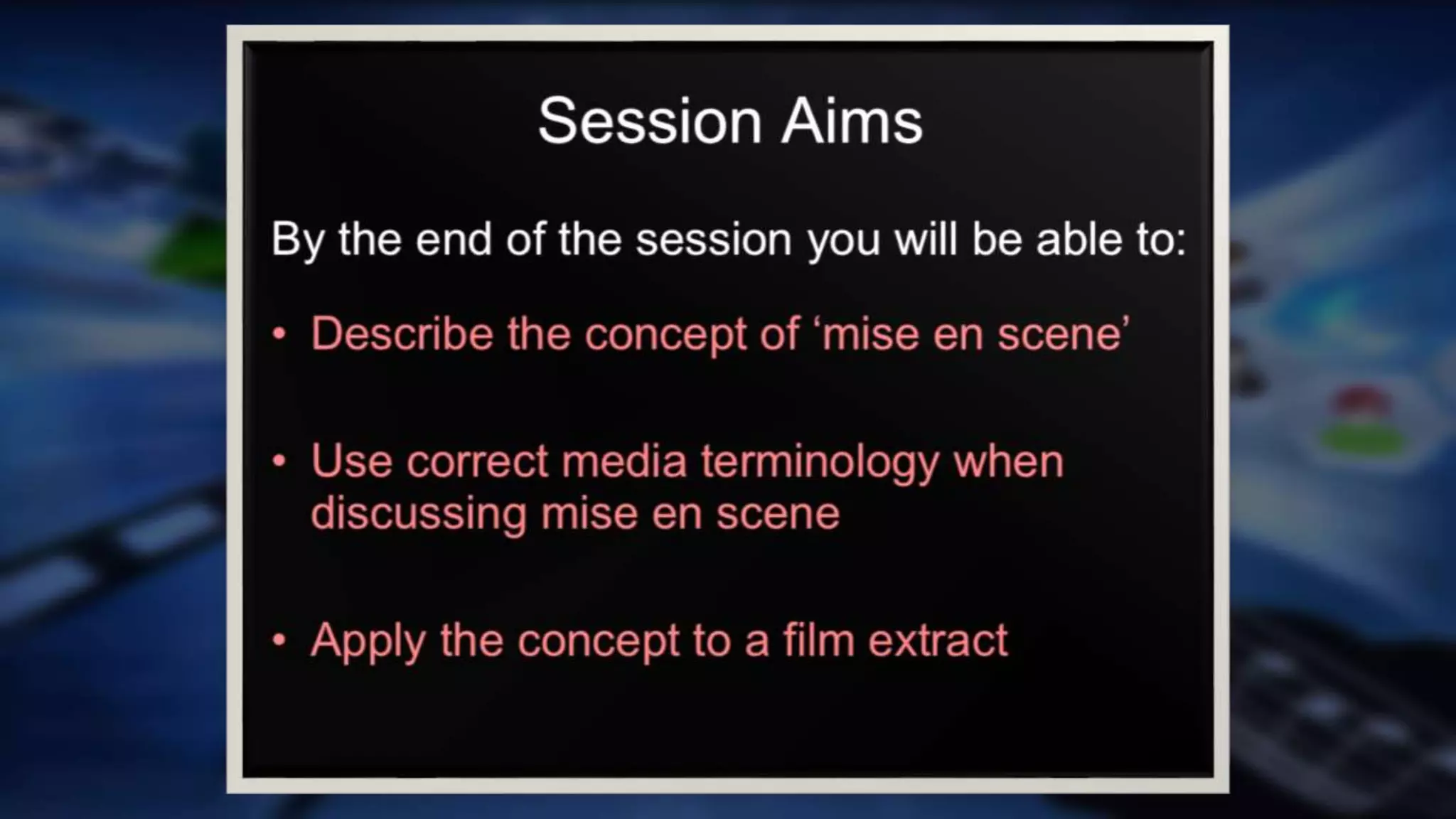 Introduction to Media Studies: Mise en scene | PPT