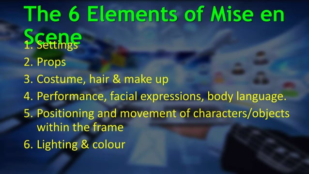 Introduction to Media Studies: Mise en scene | PPT