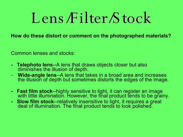 Mise En Scene Analysis | PPT | Cameras and Camcorders | Consumer ...