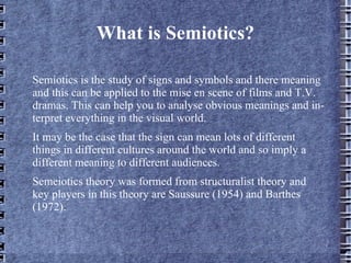 Mise en scene and semiotics | ODP