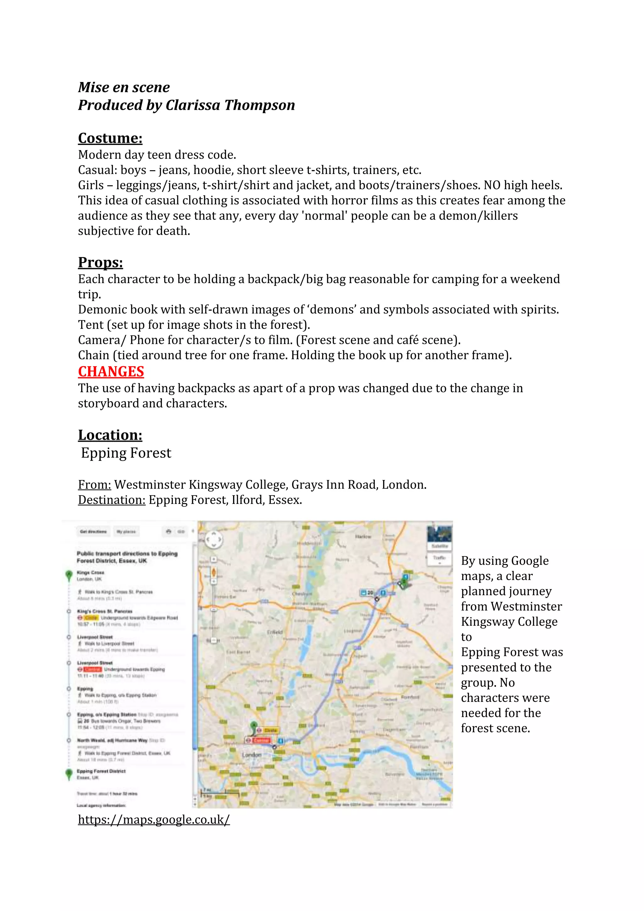 Mise-En-Scene Plan | PDF