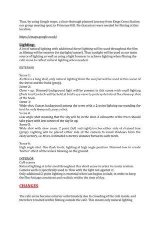 Mise-En-Scene Plan | PDF