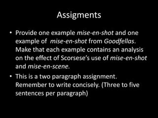 Mise en scene ve mise en shot | PPTX