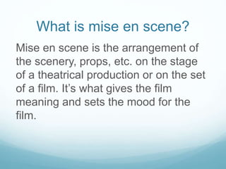 Mise en scen powerpoint | PPTX
