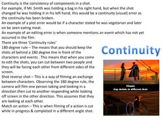 Mise en scène & camera presentation | PPT