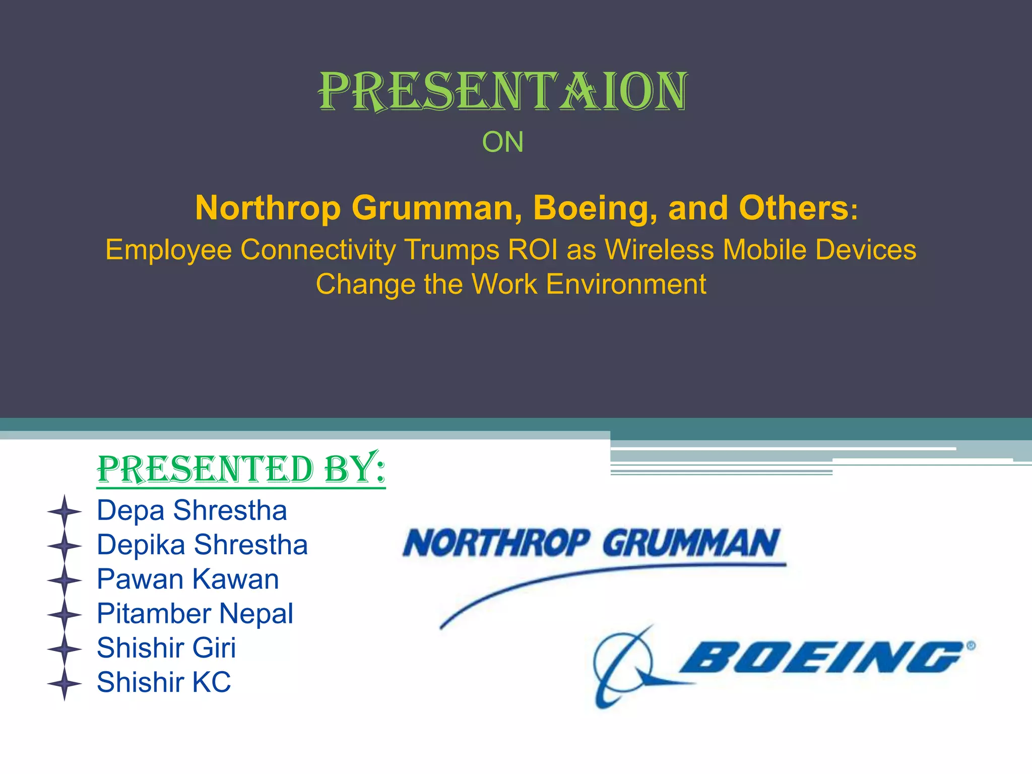 Northrop Grumman, Boeing, and Others | PPT