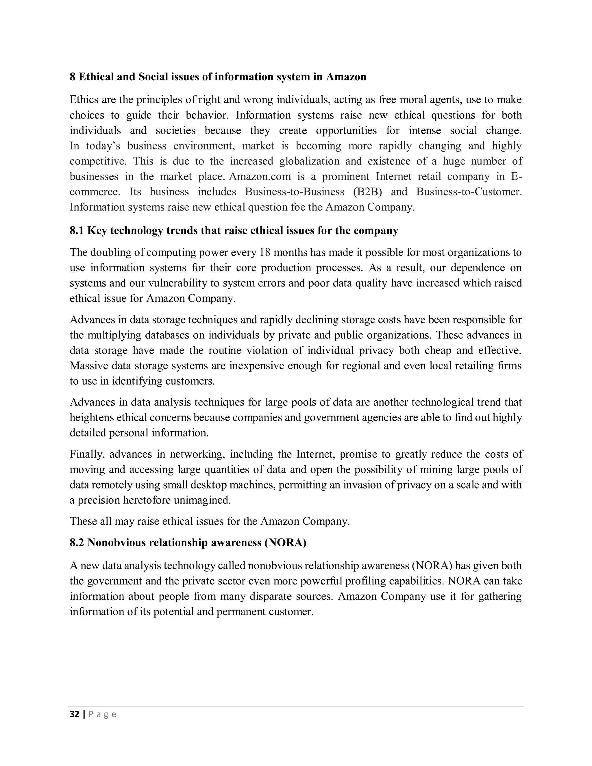 Management Information System In Amazon Inc. | PDF