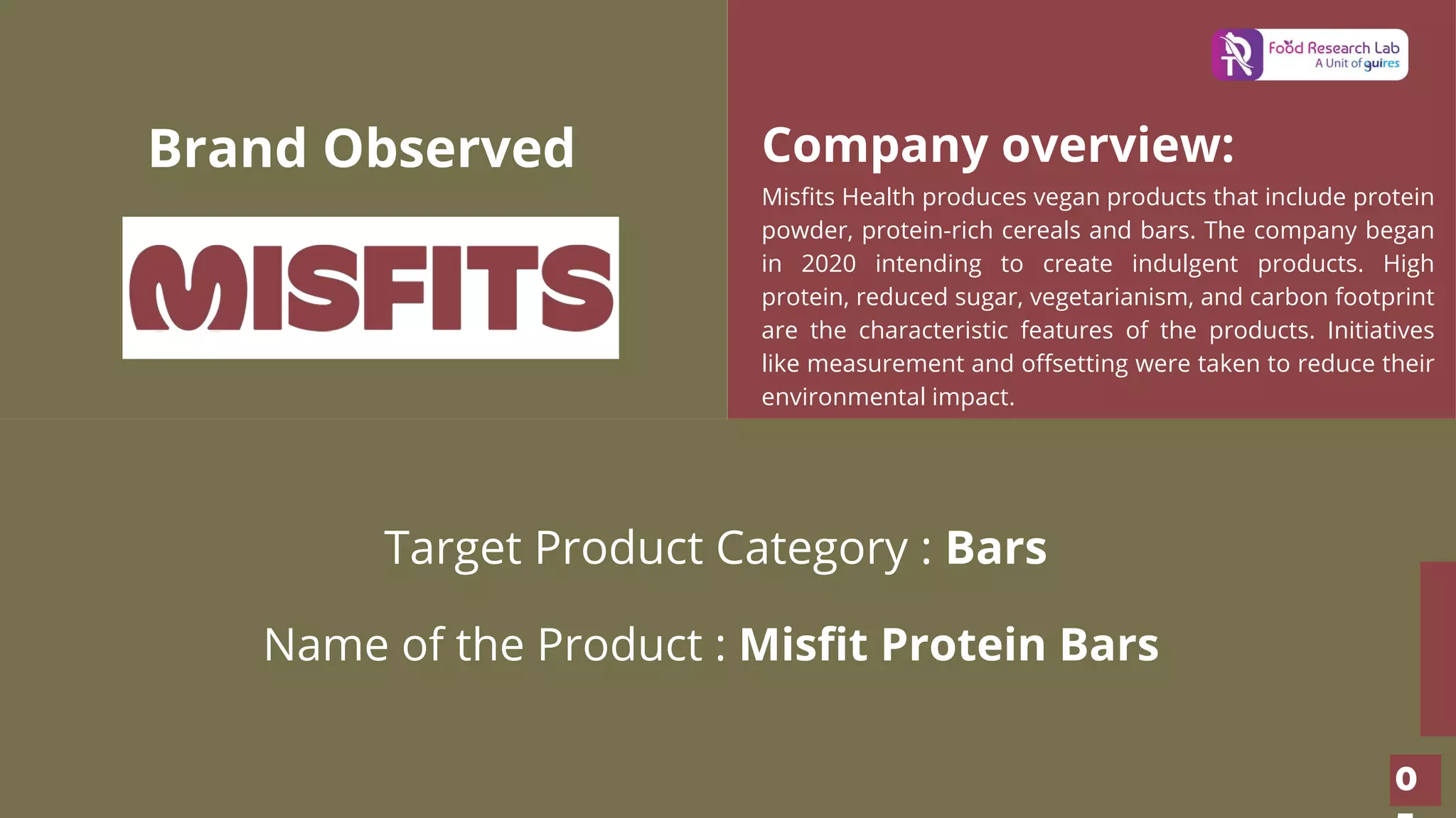 Misfit Protein Bars .pptx | Vegan Diets | Food & Drink