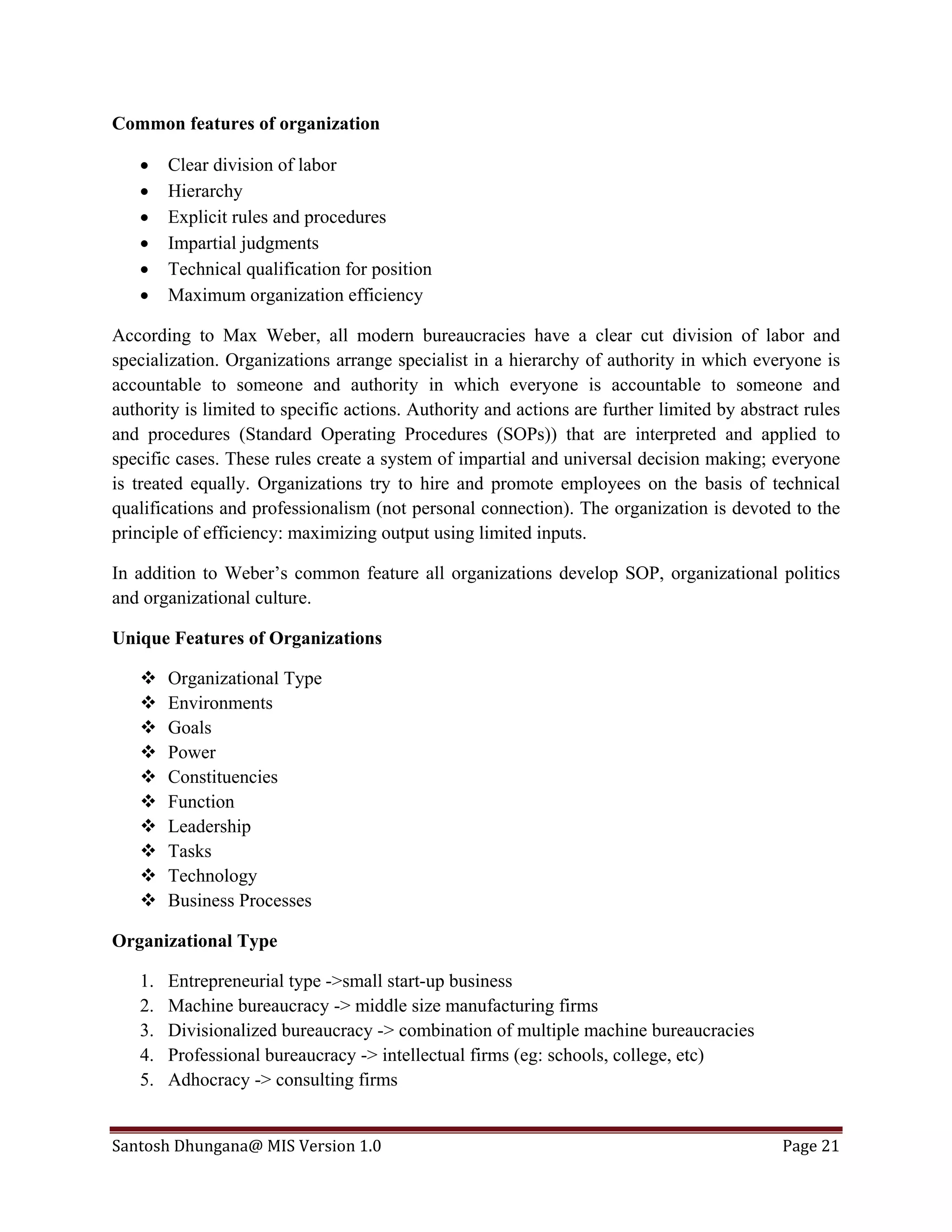 Management Information System (Full Notes) | PDF