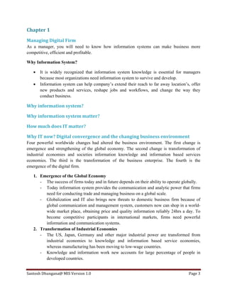 Management Information System (Full Notes) | PDF