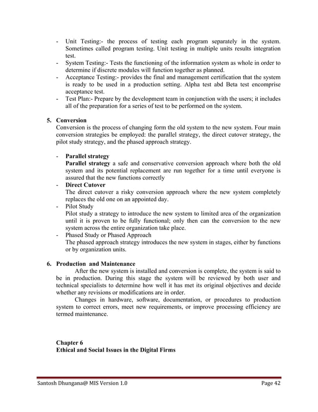 Management Information System (Full Notes) | PDF