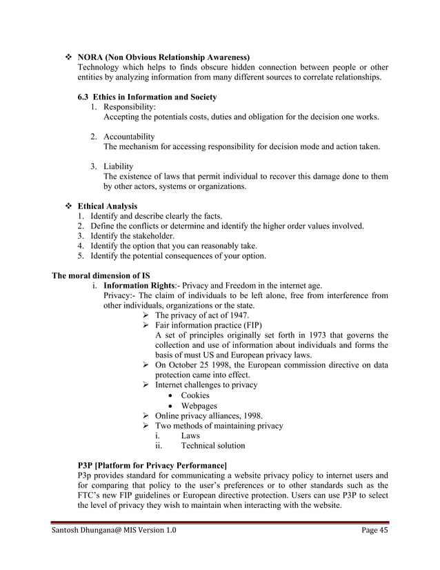 Management Information System (Full Notes) | PDF