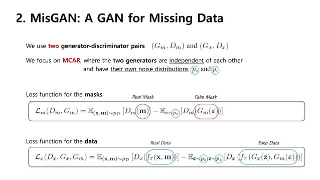 [Paper Review] MisGAN: Learning from Incomplete Data with Generative Adversarial Networks (ICLR ...