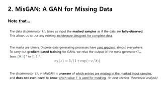 [Paper Review] MisGAN: Learning from Incomplete Data with Generative Adversarial Networks (ICLR ...