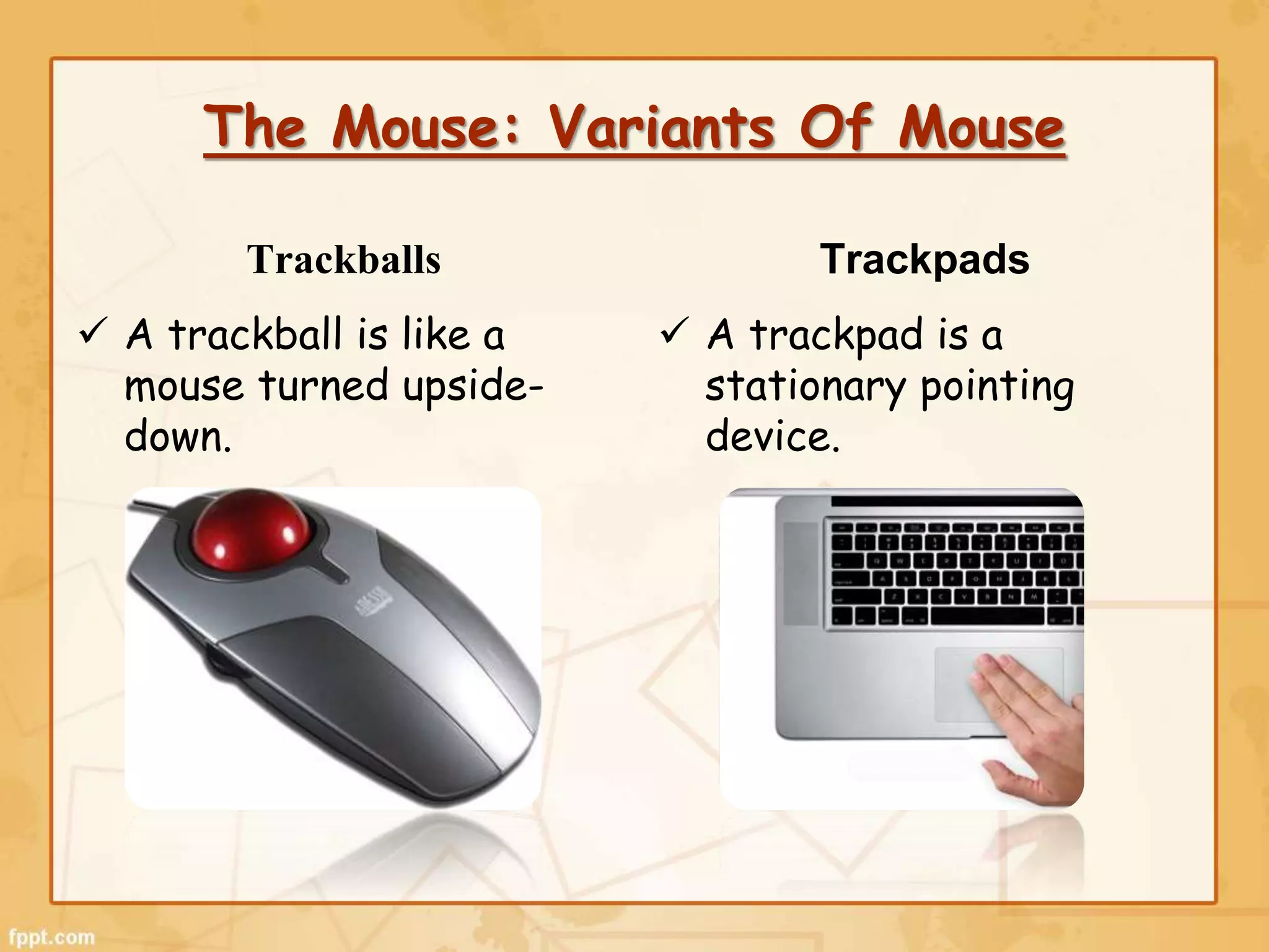 The Mouse (Computer Fundamentals) | PPT
