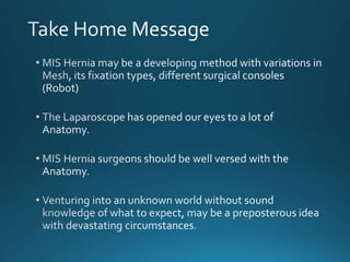 Laparoscopic Anatomy of the Inguinal Region | PPTX