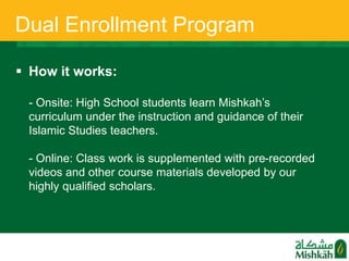 Mishkah Dual Enrollment Program | PPTX