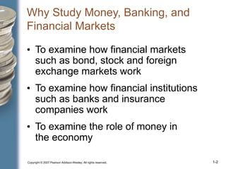 Chapter one money market, Money banking and financial markets | PPT