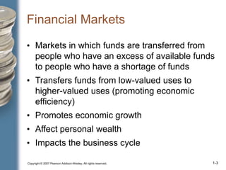 Chapter one money market, Money banking and financial markets | PPT