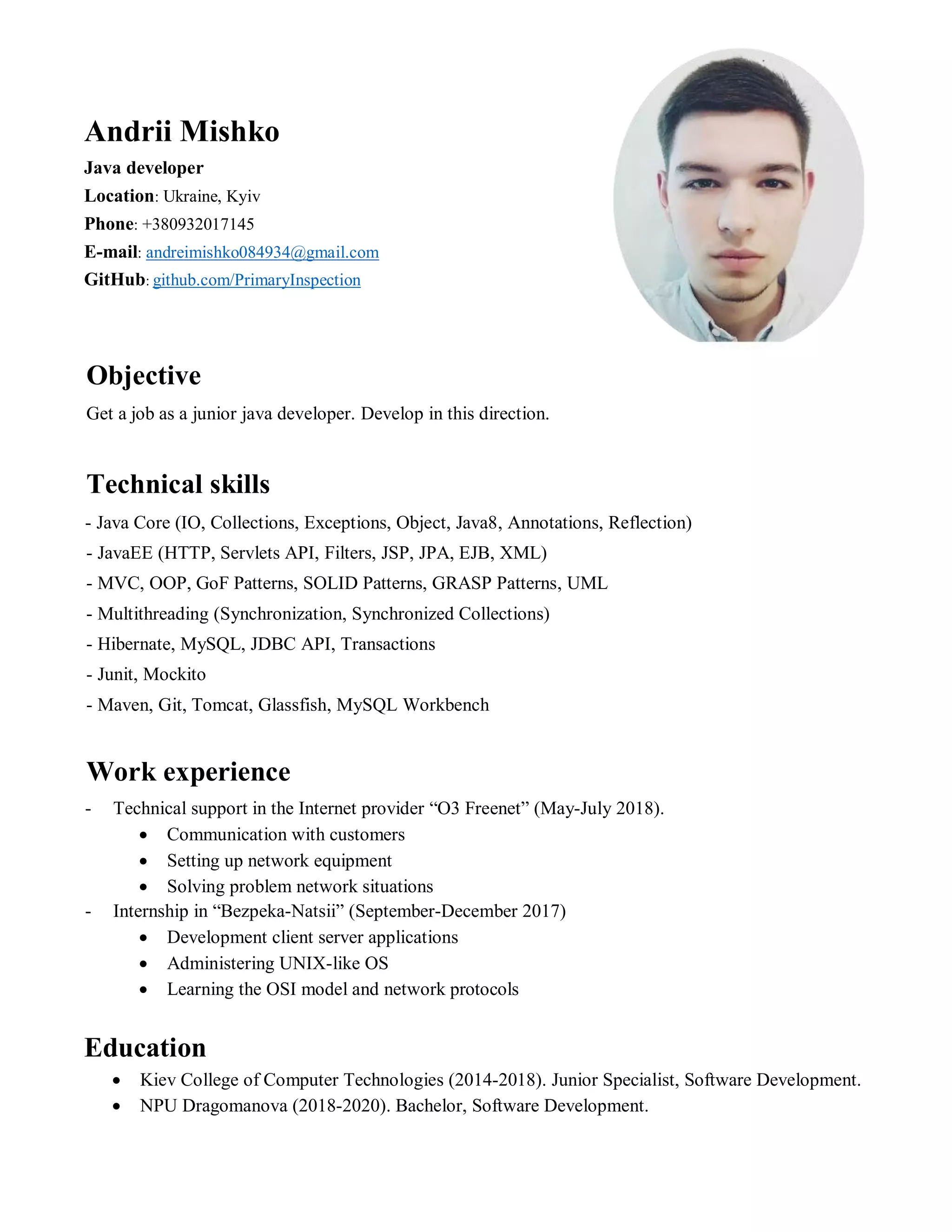 Mishko cv en | PDF