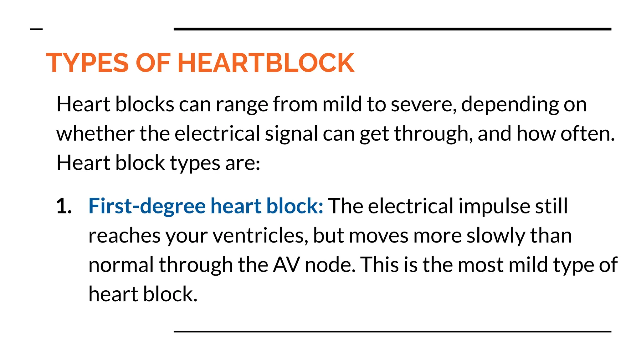 Types of heart blocks with it's ecg variations | PPT