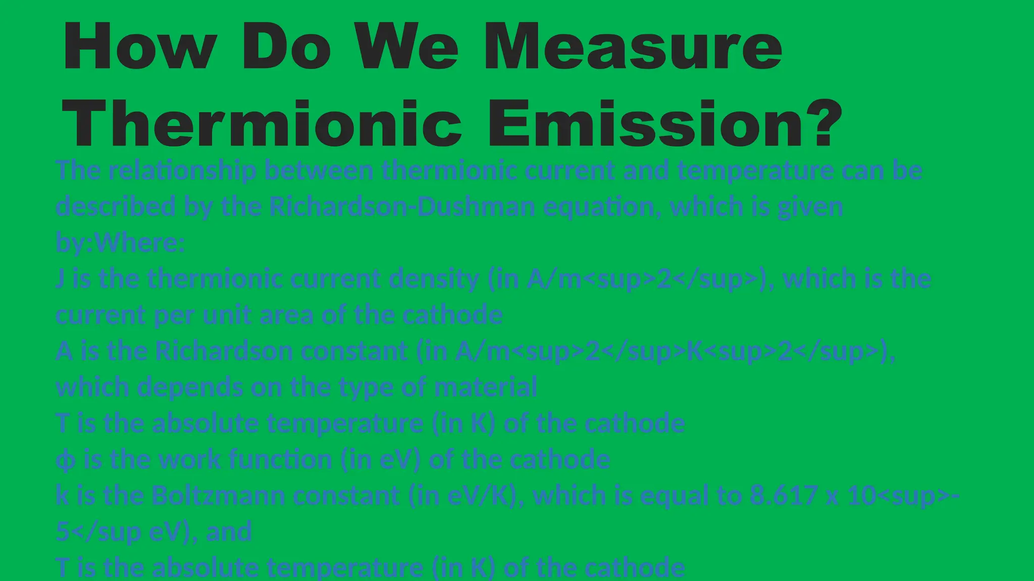 Understand About the Thermionic Emission | PPT