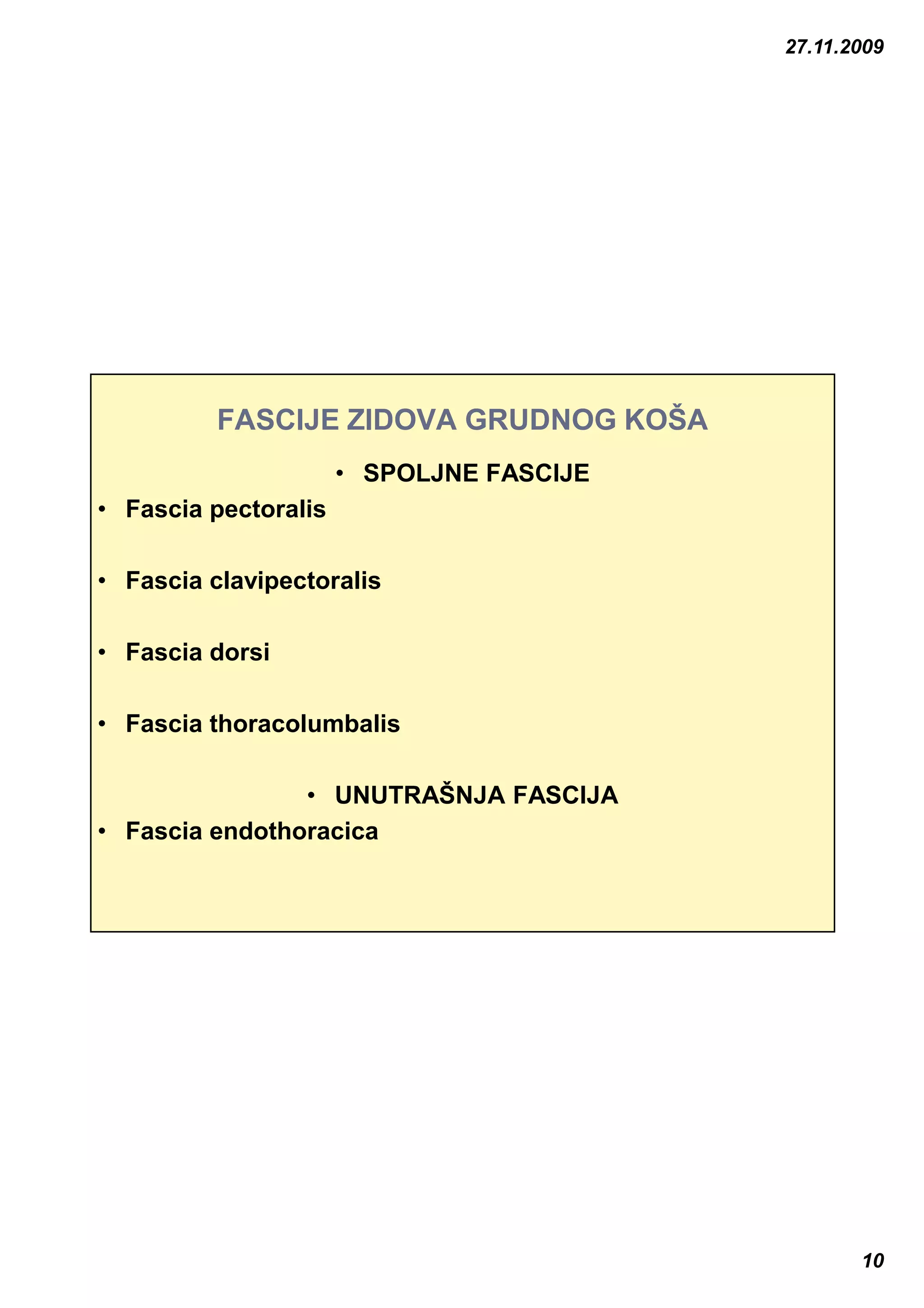 Misici zidova grudnog kosa | PDF